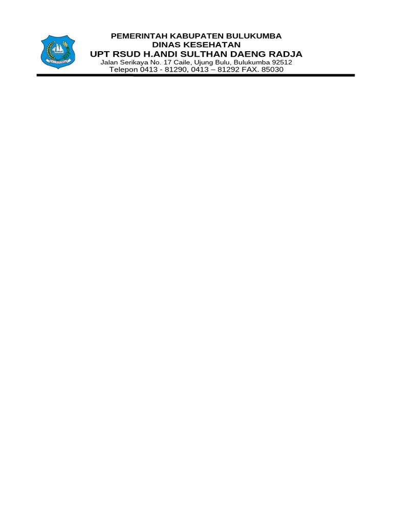 Kop Surat Rsud | PDF