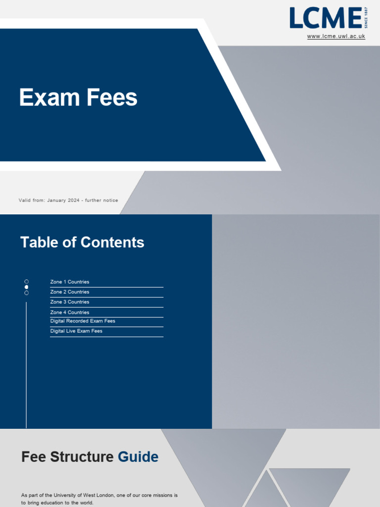Lcme Fee Brochure 2024 | PDF | London | Music Education