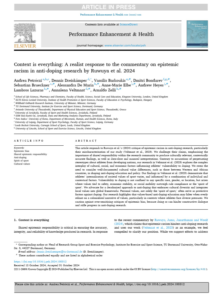 Context Is Everything: A Realist Response To The Commentary On ...