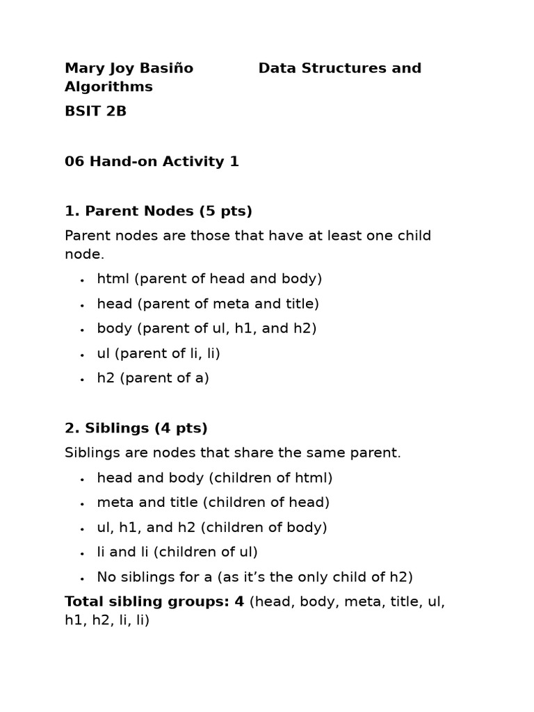 DSA 06 - Hands-On Act - 1 | PDF