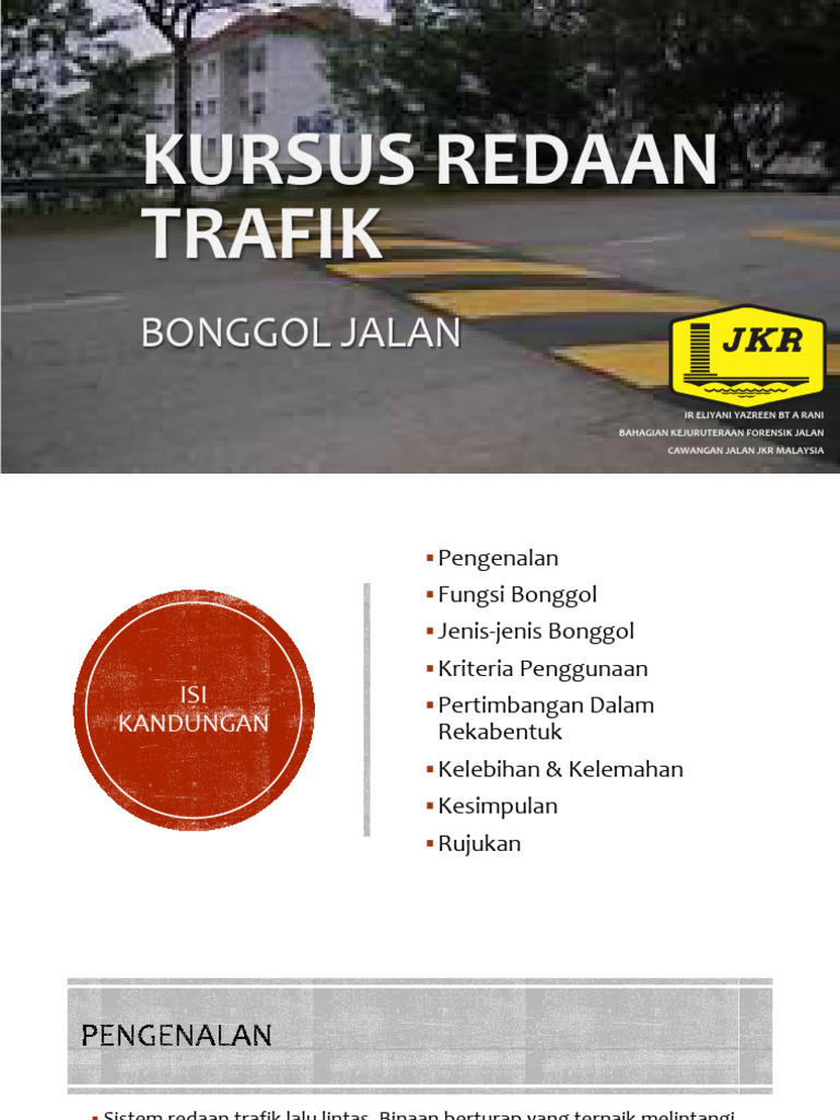 Kursus Redaan Trafik - Bonggol Jalan | PDF
