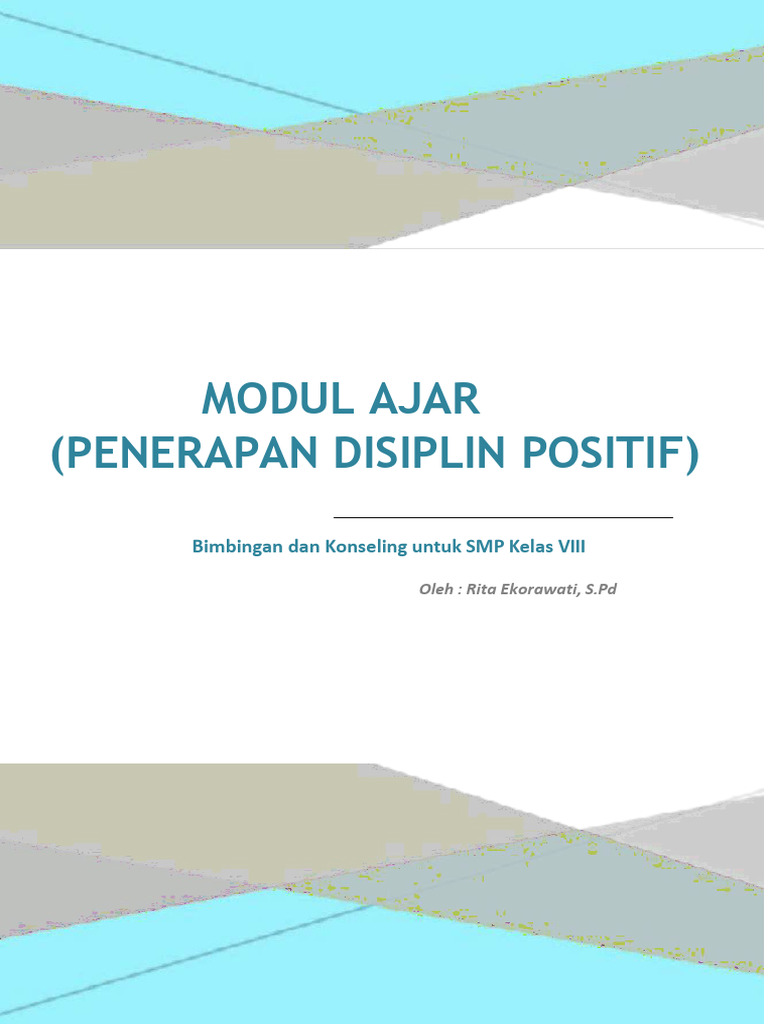 Modul Ajar (BK - Disiplin Positif) | PDF