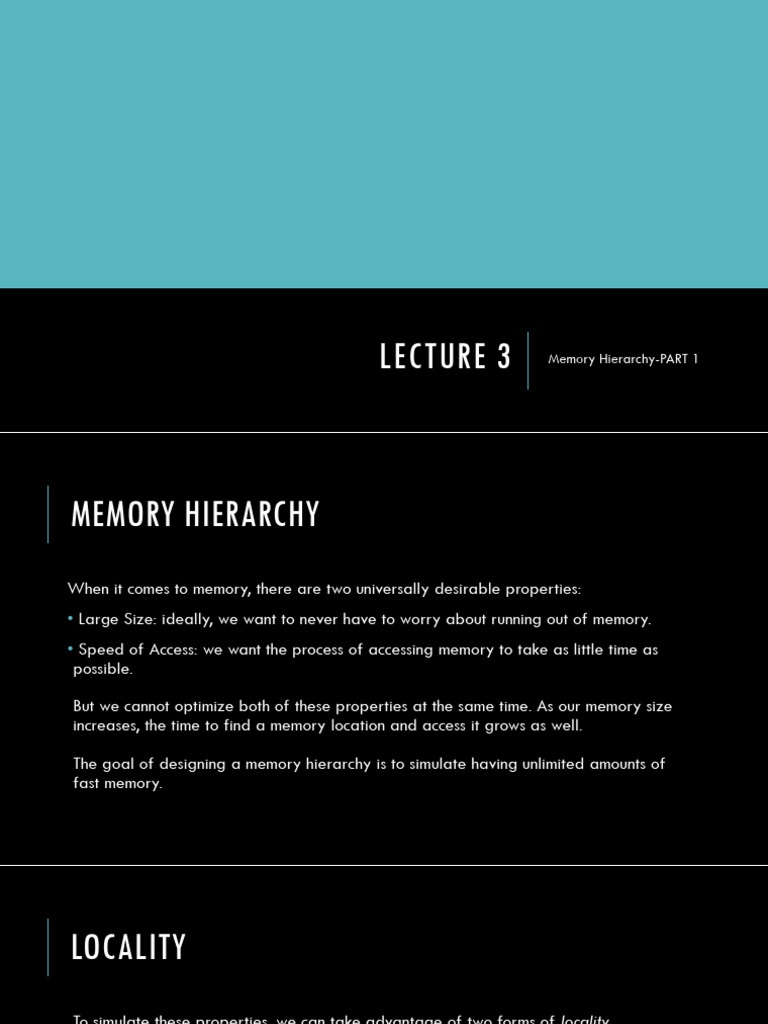 Lecture 03 | PDF | Cpu Cache | Random Access Memory