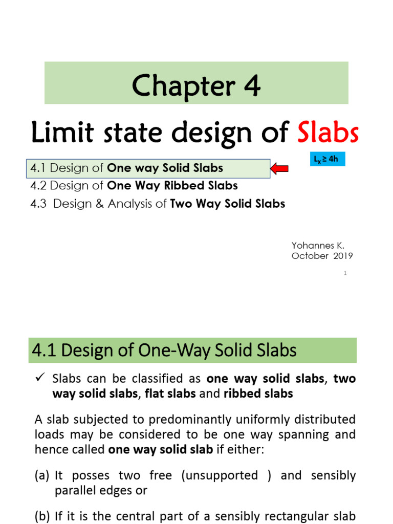 One-Way Solid Slab Design Guide | PDF | Beam (Structure) | Structural ...