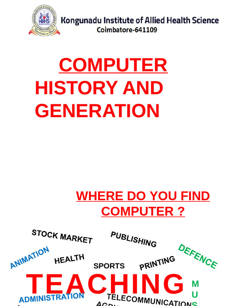 Computer Evolution and Generations | PDF | Office Equipment | Computing