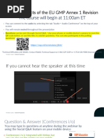 Annex 1 GMP | PDF | Sterilization (Microbiology) | Risk Management