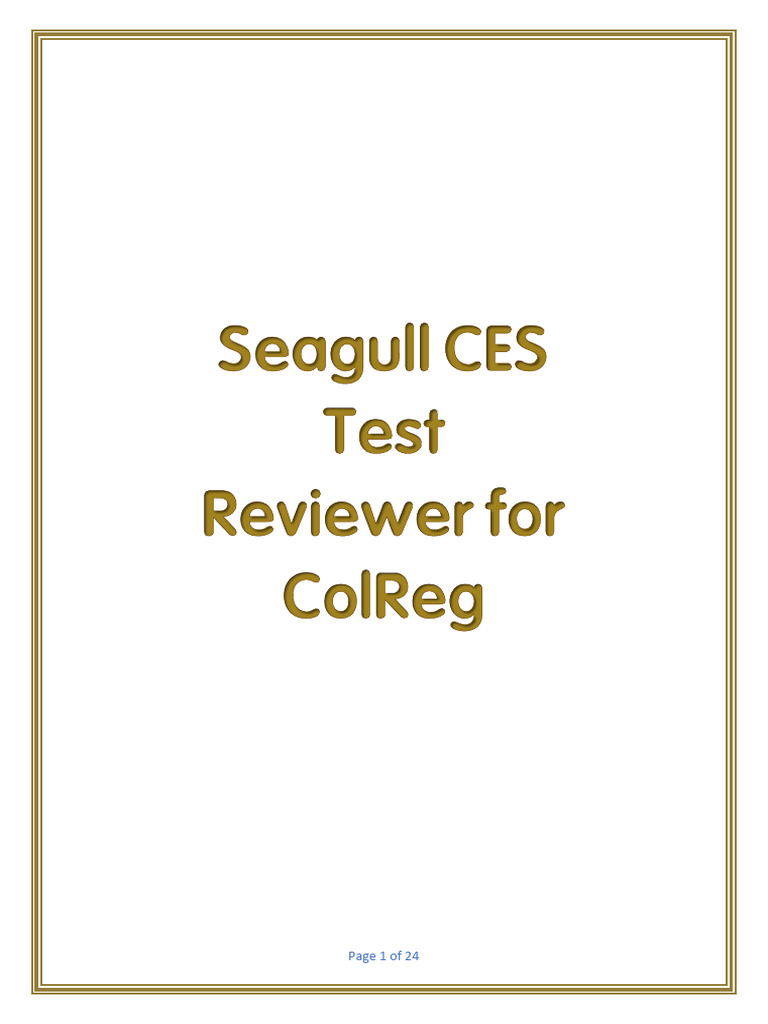 CES Test ColReg Reviewer | PDF