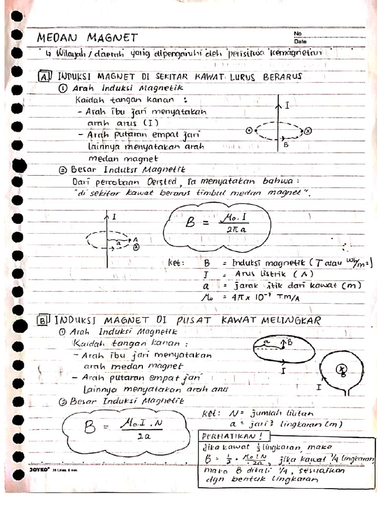 Rangkuman BAB 3. MEDAN MAGNET | PDF