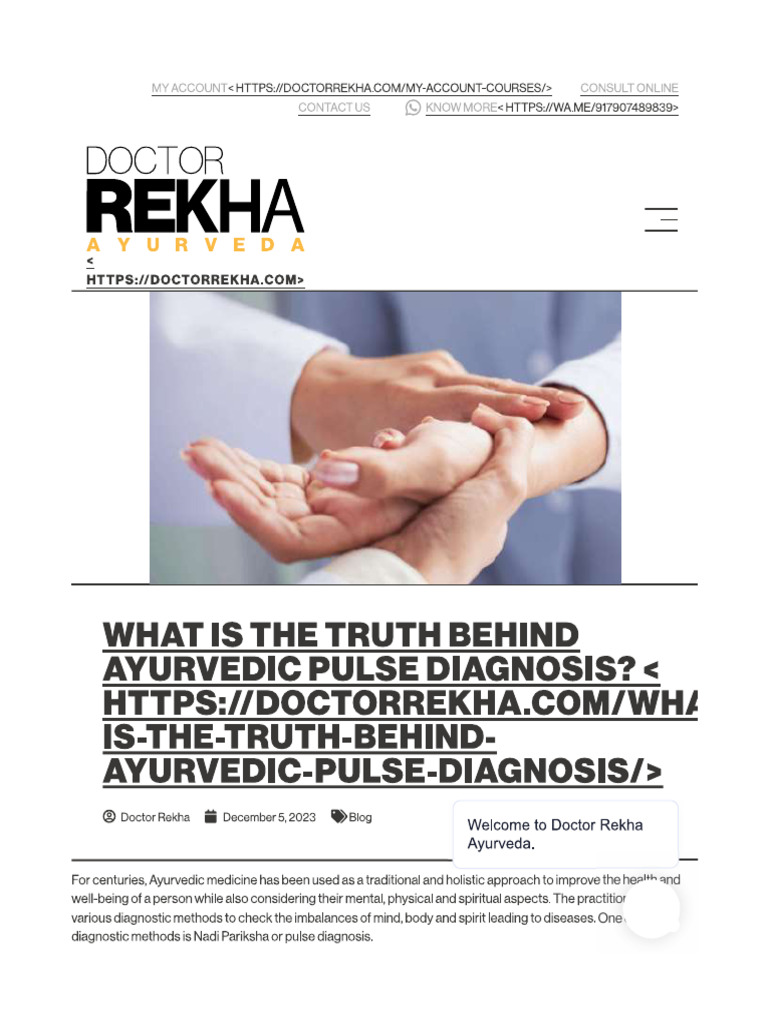 Pulse Reading DR Rekha | PDF