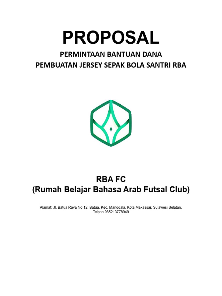 Proposal Rba FC | PDF