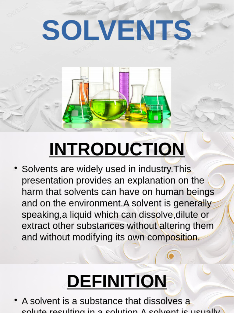 SOLVENTS | PDF | Solvent | Chemical Polarity