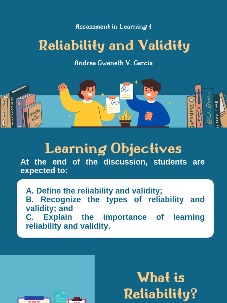 Reliability and Validity | PDF | Validity (Statistics) | Educational ...