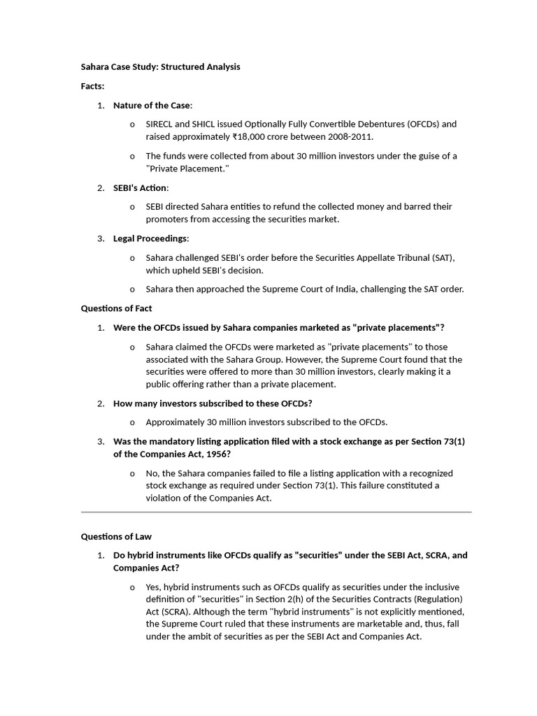 Case Study | PDF | Fraud | Securities (Finance)