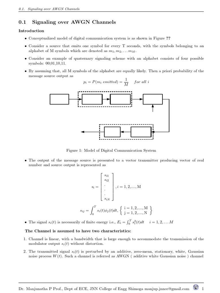 Module-1-Bandpass Signals To Equivalent Lowpass | PDF | Basis (Linear Algebra) | Modulation