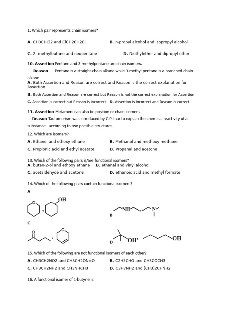 Struc Iso | PDF | Isomer | Organic Chemistry