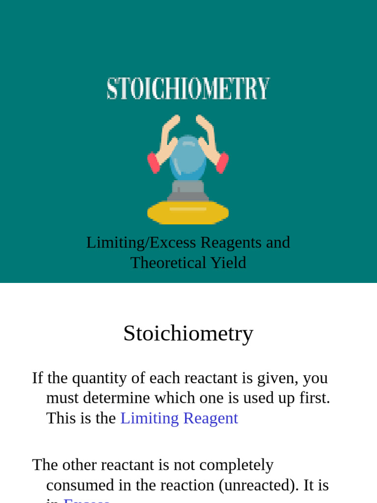 Limiting Reactants | PDF | Stoichiometry | Mole (Unit)