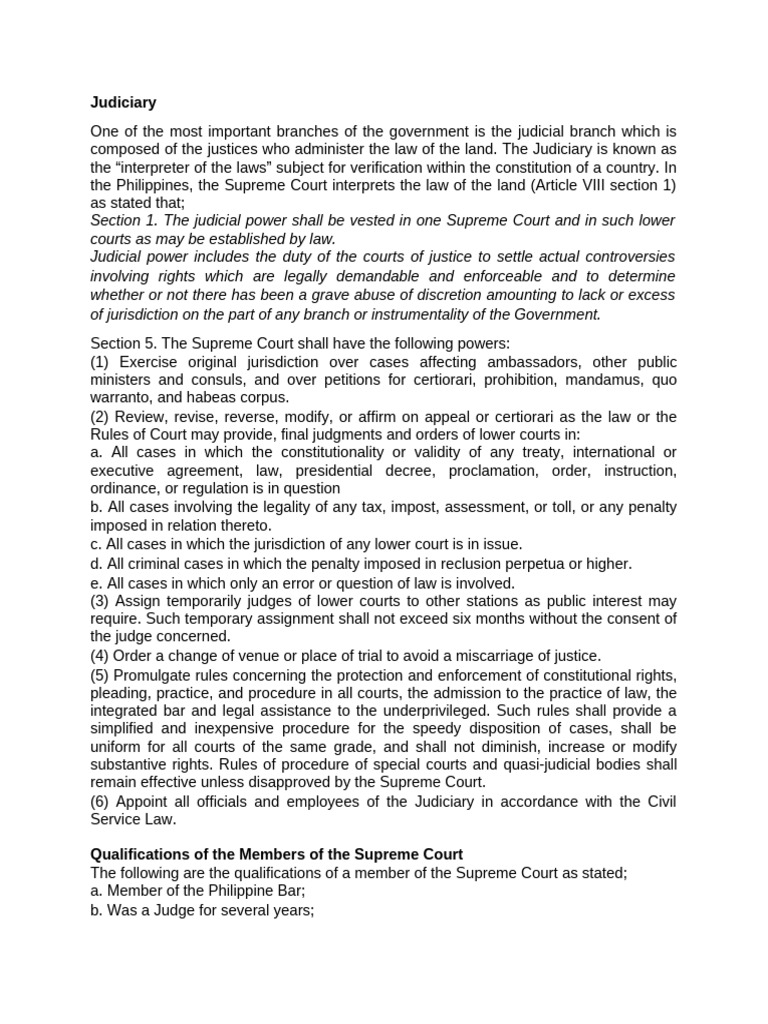 Reviewer For Polgov | PDF | Supreme Court Of The United States | Justice