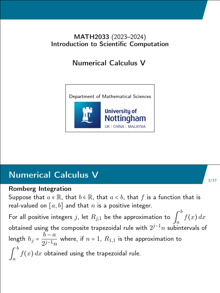 Numerical Calculus V | PDF | Mathematics | Mathematical Analysis