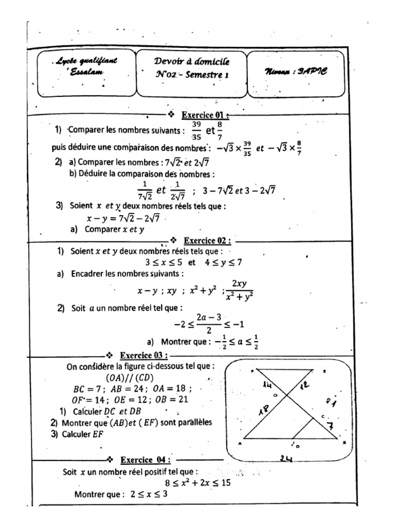 Devoir4 Ex3 Et 4 | PDF