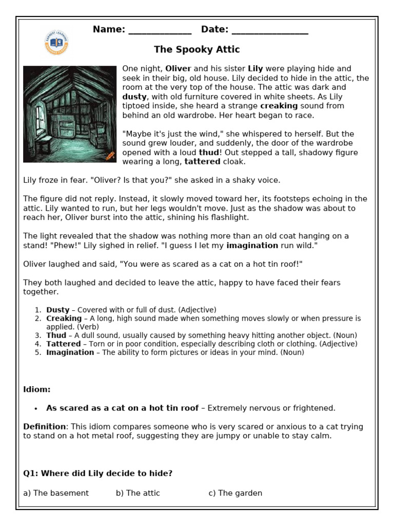 Spooky Attic Adventure for Kids | PDF