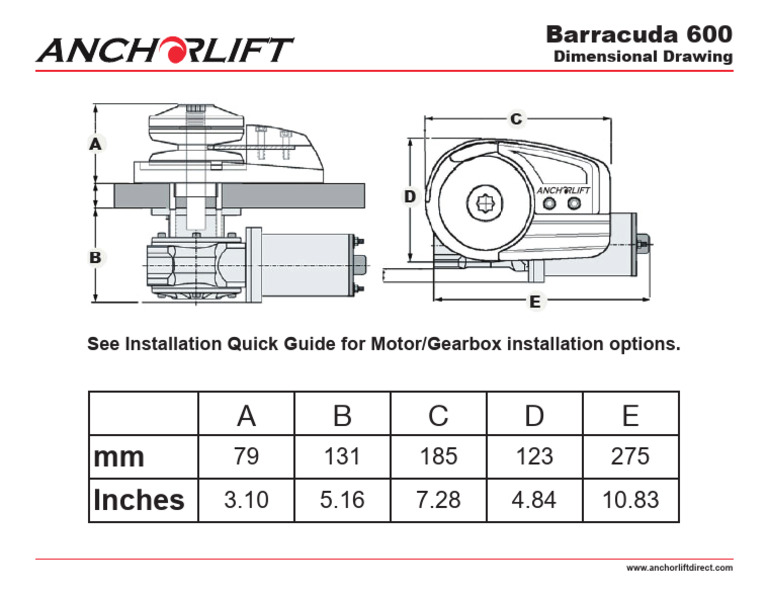 Barracuda 600 Dimensional Drawing | PDF