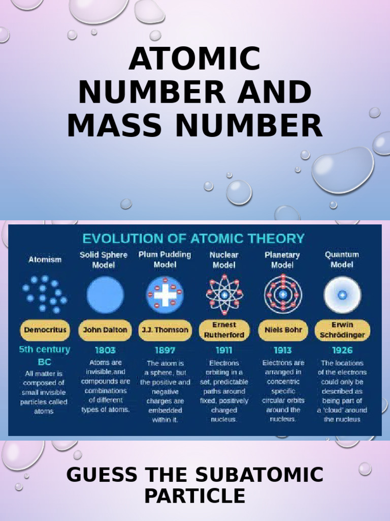 Atomic Number And Mass Number Pdf