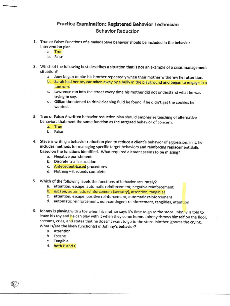 Behavior Reduction | PDF