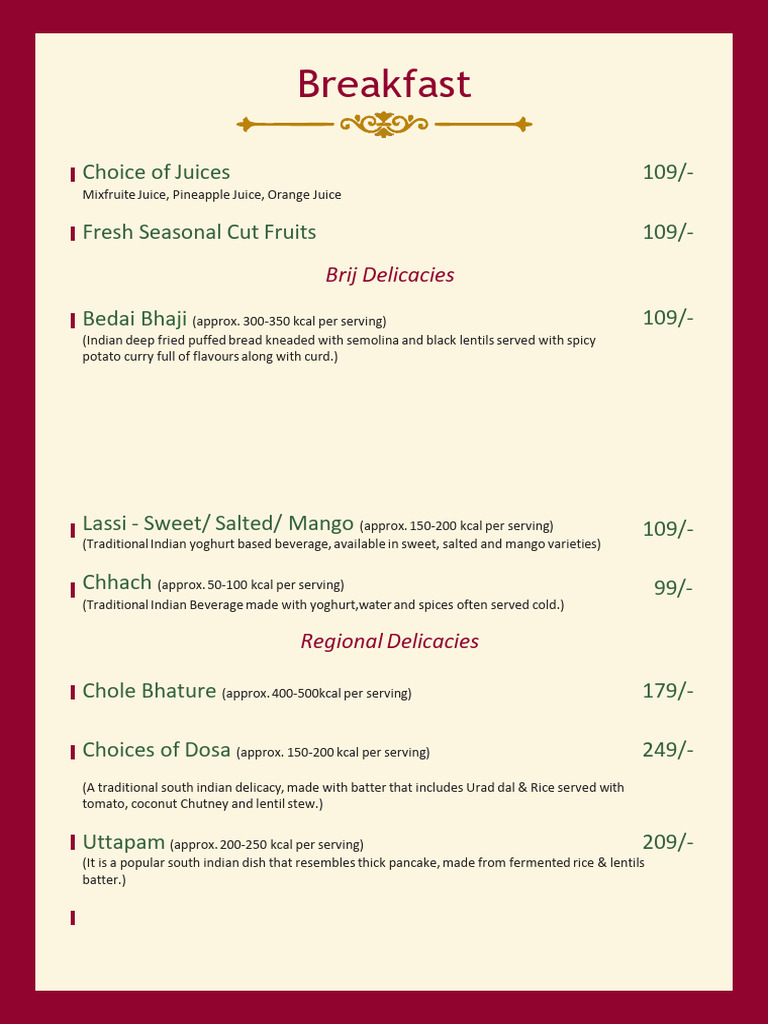 Patra Menu | PDF | Indian Cuisine | Soup
