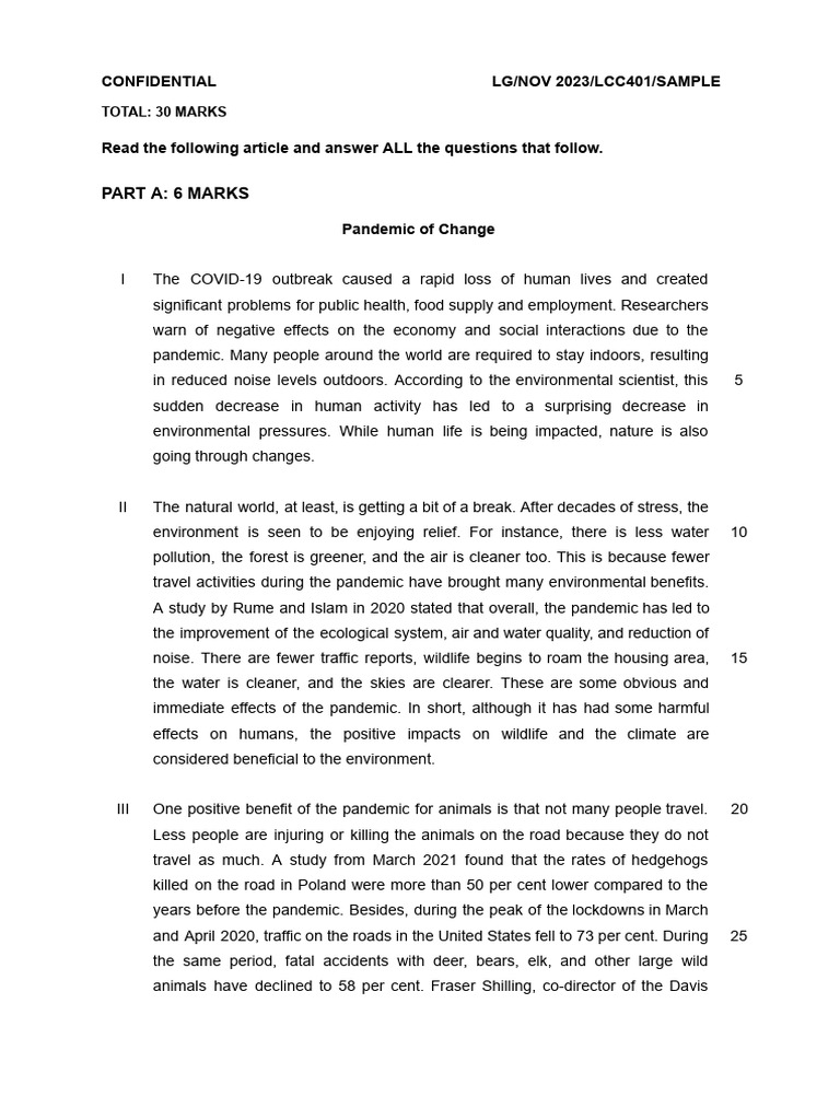 Sample - Reading Assessment | PDF | Air Pollution | Pollution
