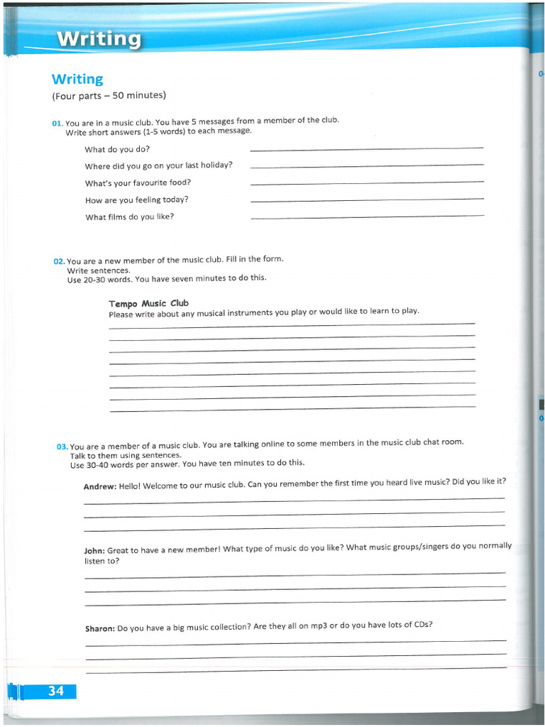 Writing Completo Test 2 | PDF