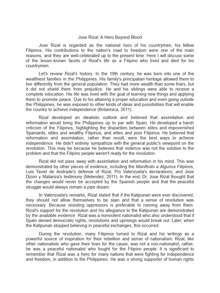 Jose Rizal Blog | PDF | Philippines