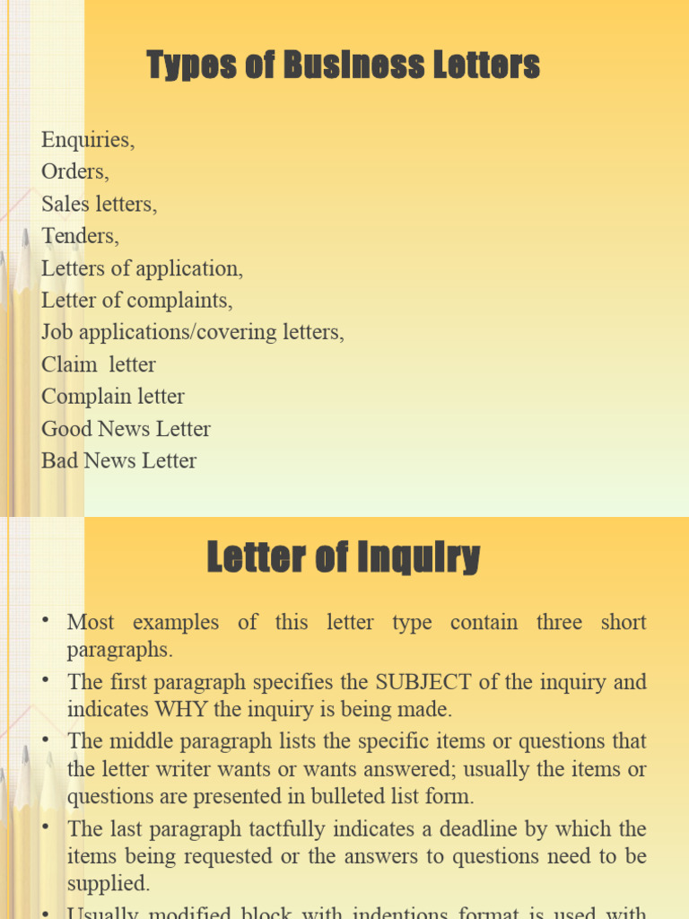 Types of Letter | PDF | Sales