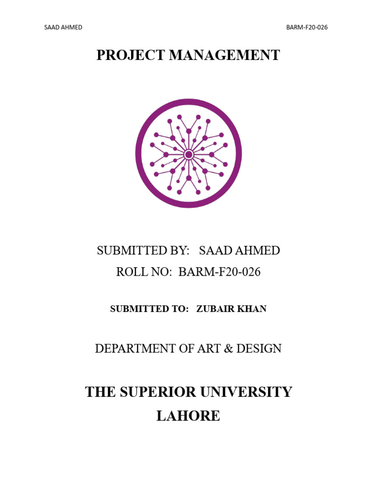 Project Managnment Saad | PDF | Architect | Project Management