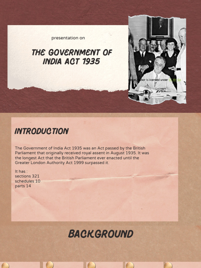 Overview of the Government of India Act 1935 | PDF | Government ...