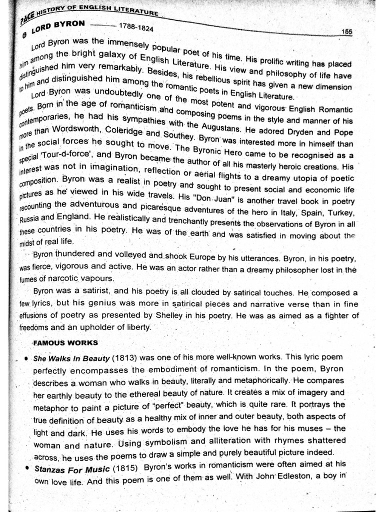 Lord Byron & Its Famous Books | PDF