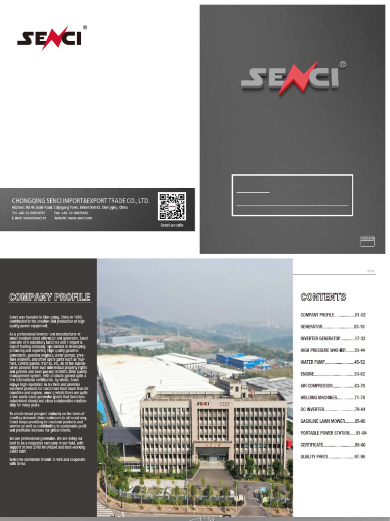 Senci Generator Product Catalog 2021 | PDF | Mains Electricity | Engines
