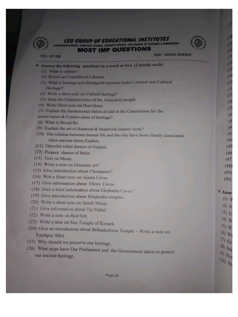 SS Imp Question | PDF