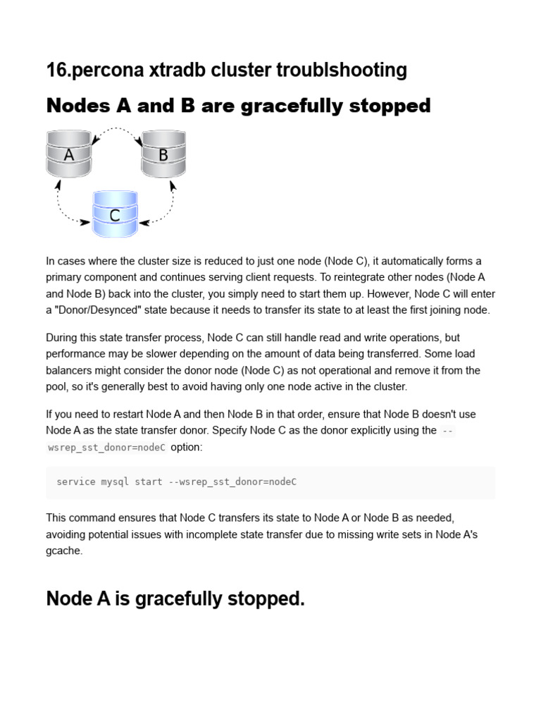 Roubleshooting Percona XtraDB Cluster | PDF | Replication (Computing ...