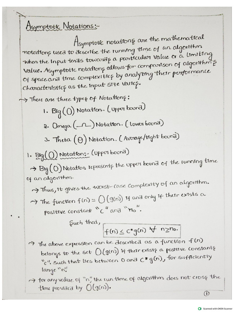 Asymptotic Notations 1 | PDF