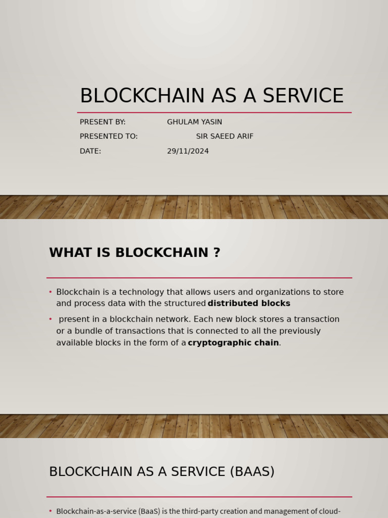 Blockchain As A Service | PDF
