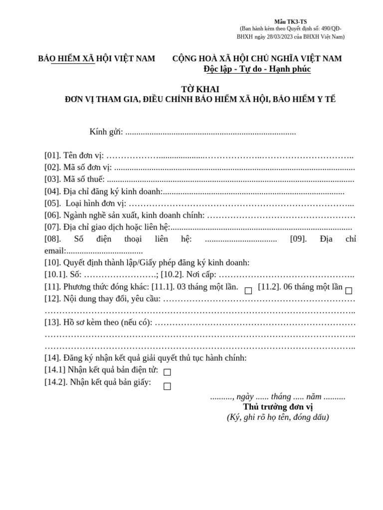 mẫu tk3 mới | PDF