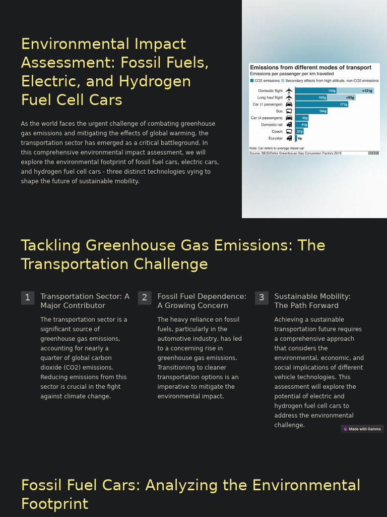 Environmental Impact of Car Technologies | PDF | Climate Change ...