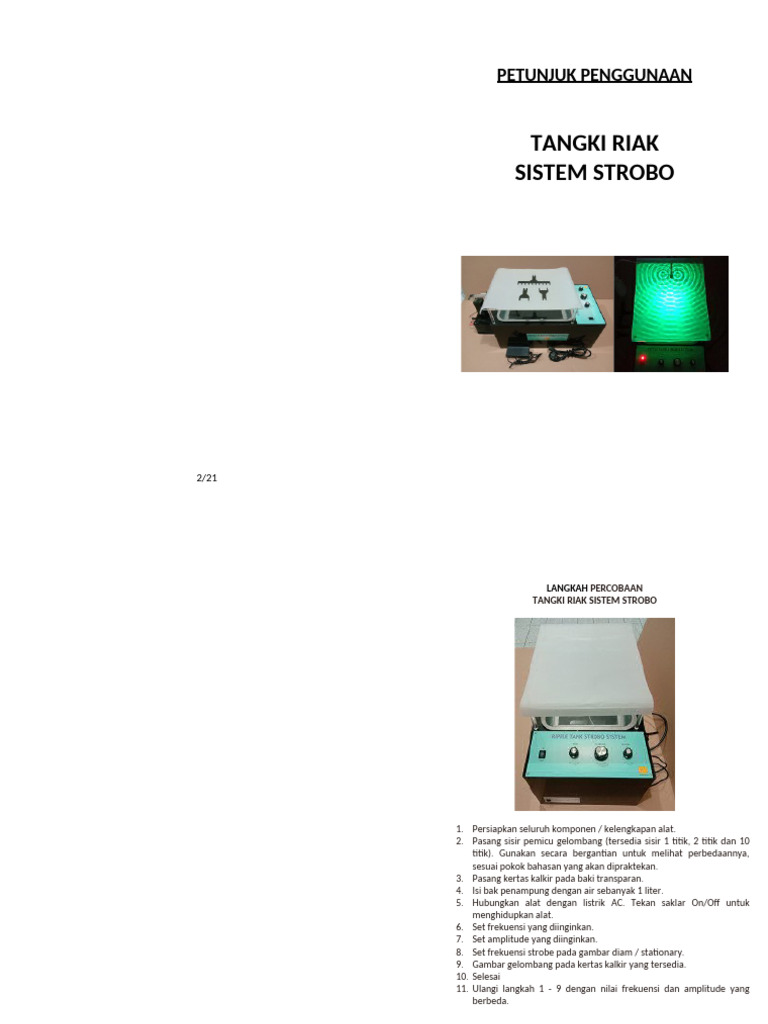 Tangki Riak Sistem Strobo 2021 | PDF