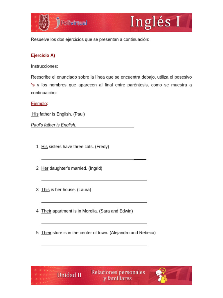 Act6 Posesivo Tobe | PDF