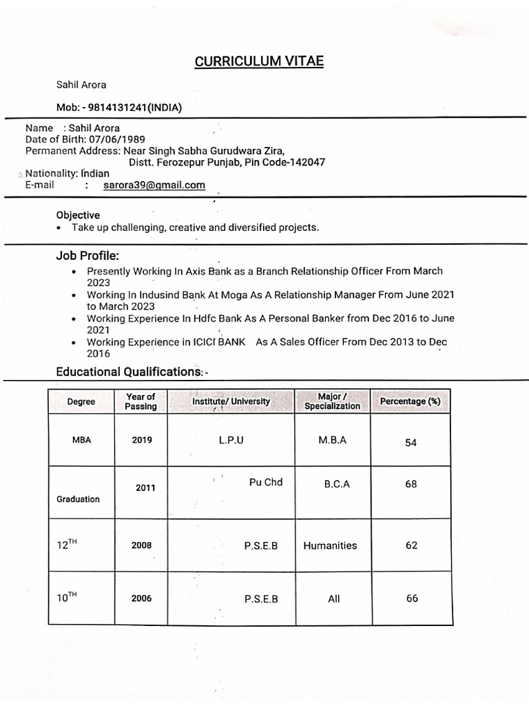 Updated CV Tata | PDF