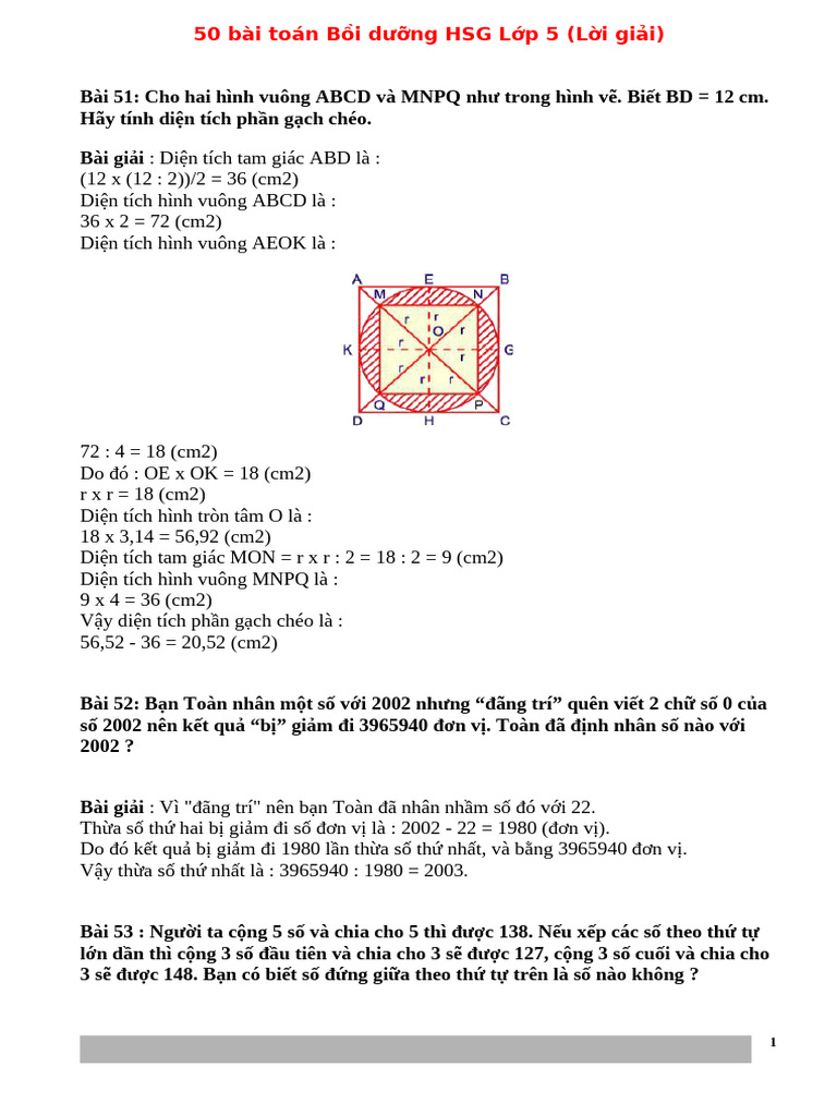 50 Bài B I Dư NG HSG | PDF