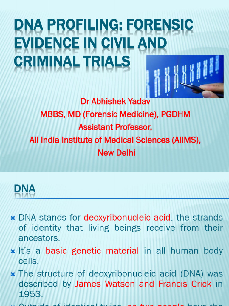 4.DNA Profling | PDF | Dna Profiling | Crime Scene