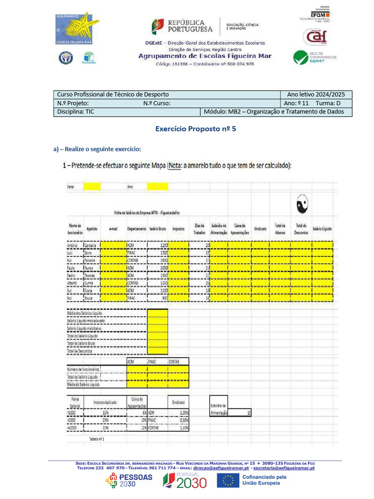 Exercicio 5 2024 2025 | PDF