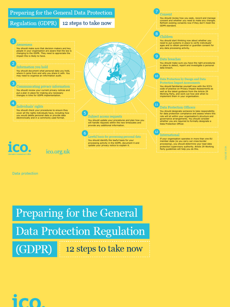 GDPR 12 Steps Infographic 201705 | PDF