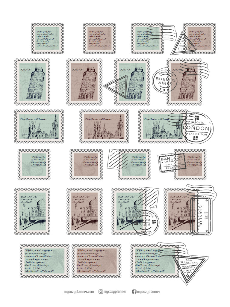 FST-0072 A4 Vintage Stamps | PDF
